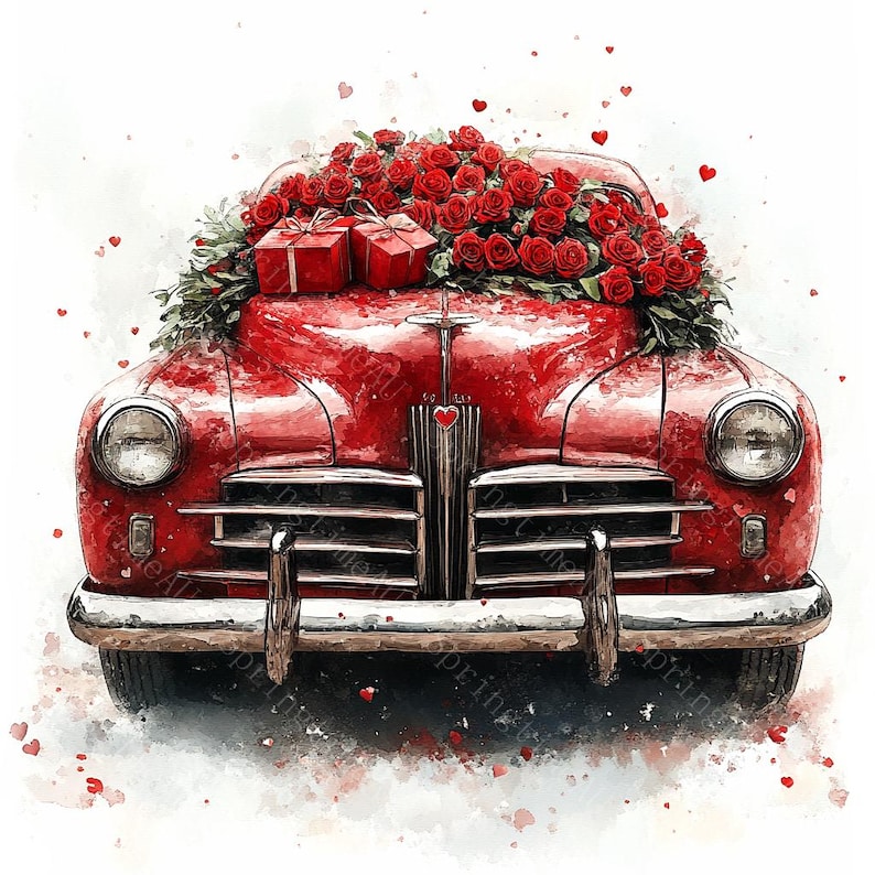 16 Happy Valentine's Day Car Clipart, Red Cars, Valentine's Loads of ...