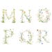 26 Floral Alphabet Clipart, Wildflowers, Floral Letters and Ampersand ...