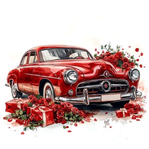 16 Happy Valentine's Day Car Clipart, Red Cars, Valentine's Loads of ...