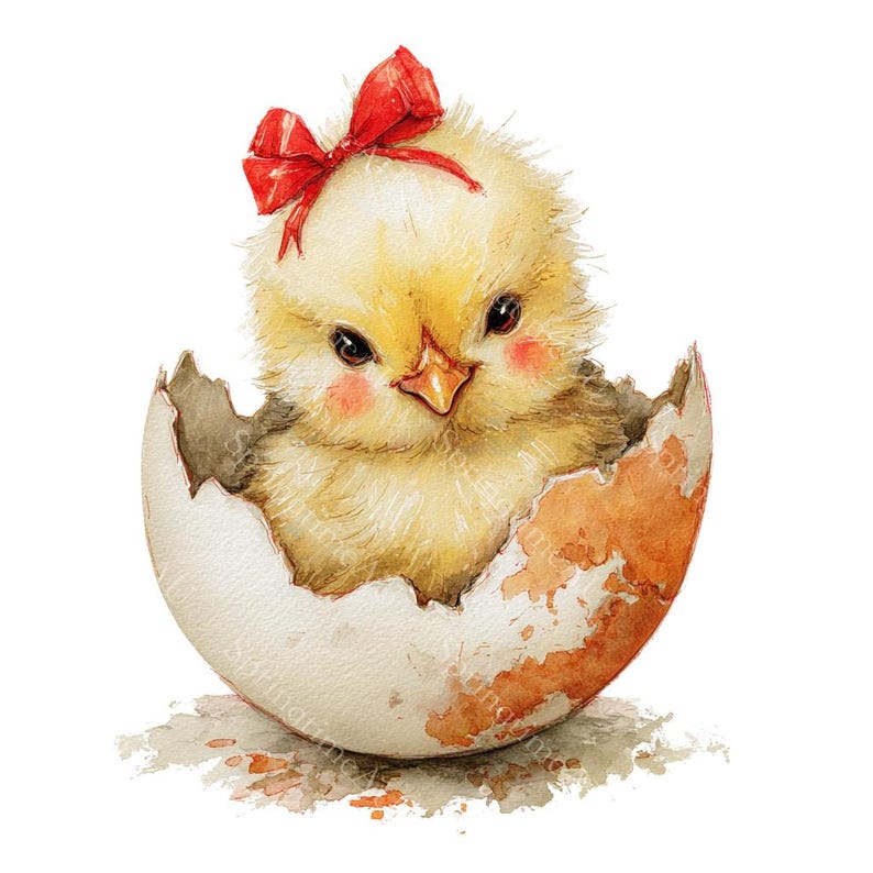 20 Easter Chick Hatching Clipart, Baby Chicks Eggs Clipart, Spring ...