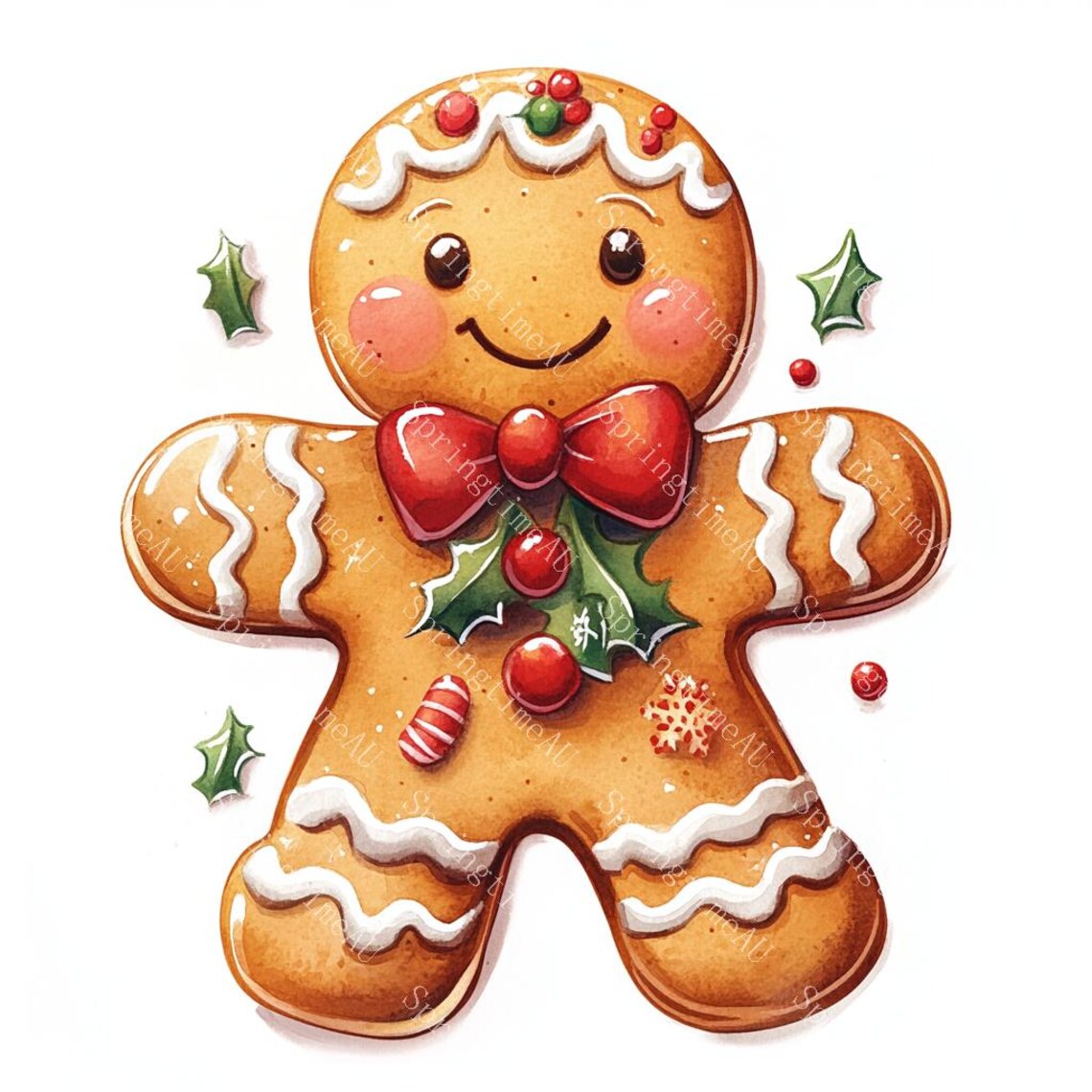 18 Gingerbread Man Clipart, Christmas Clipart, Christmas Card Art ...