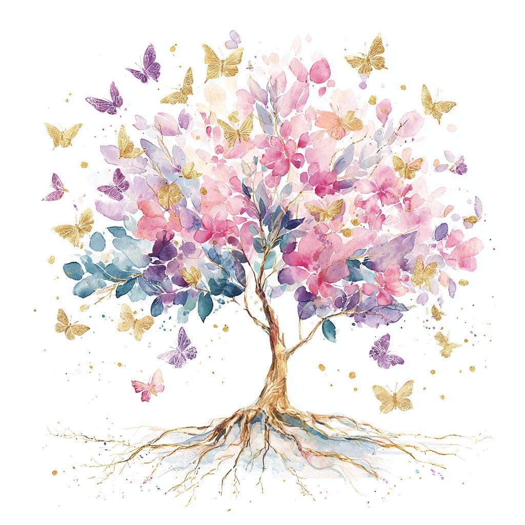 16 Butterfly Tree of Life Clipart, Pretty Butterflies, Printable ...