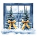 15 Winter Window Landscape View Clipart, Snowy Scene, Christmas Window ...
