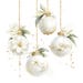 18 Elegant Christmas Baubles Clipart, White Gold Florals, Christmas ...