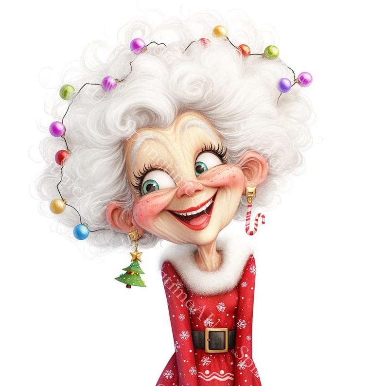 18 Funny Mrs Claus Clipart, Christmas Mrs Santa, Vintage Christmas ...