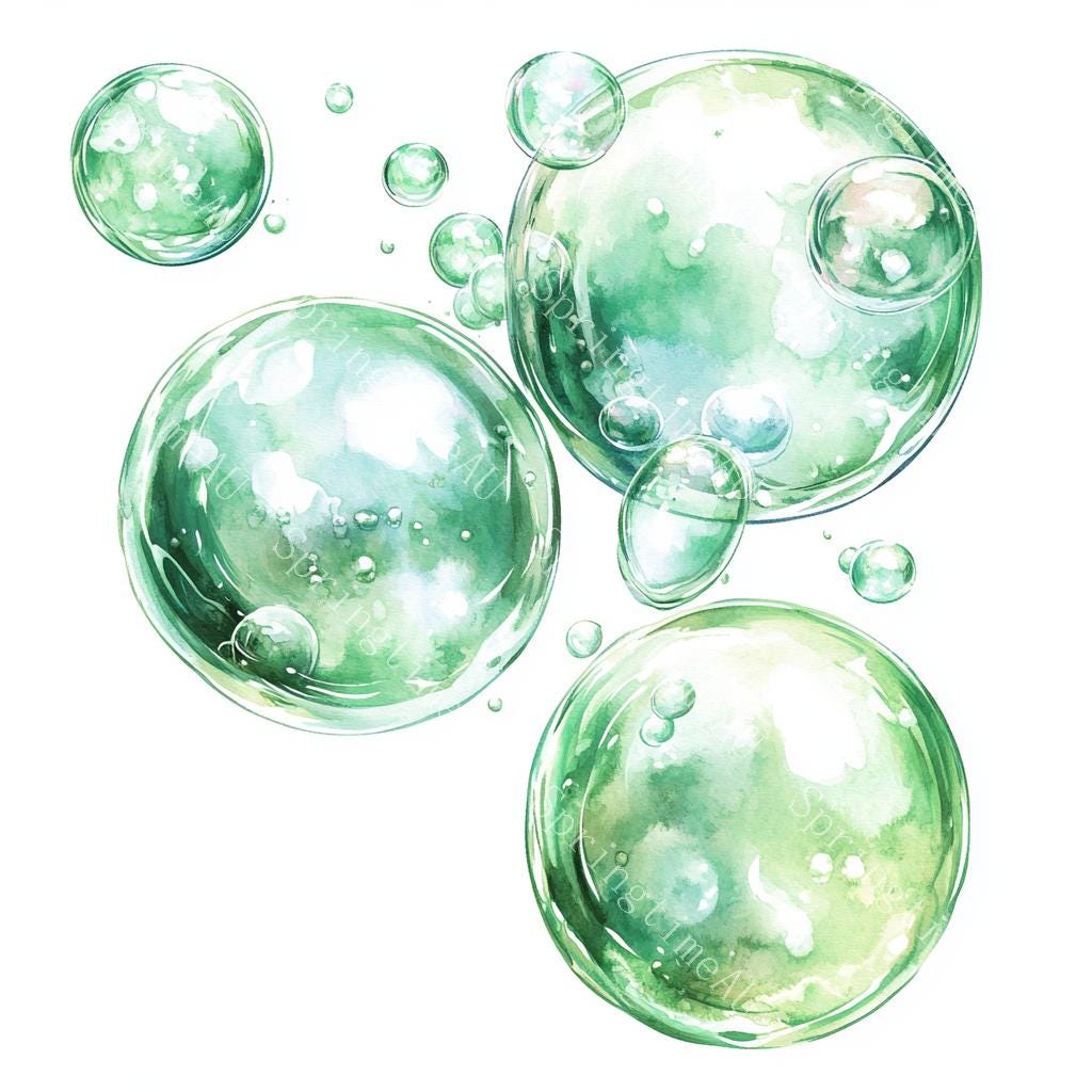 20 Pastel Soap Bubbles Clipart, Bubbly Clipart, Fantastic Bubbles ...