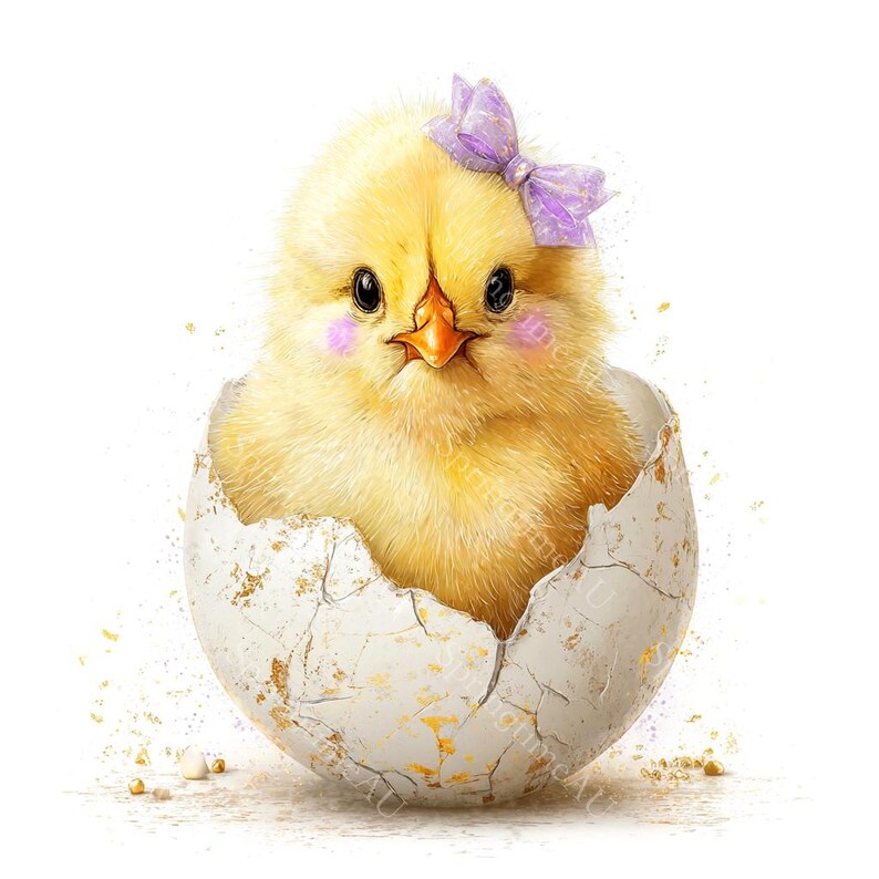 20 Easter Chick Hatching Clipart, Baby Chicks Eggs Clipart, Spring ...