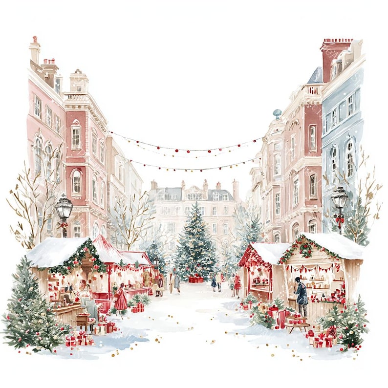 20 Christmas in London Clipart, Winter London, Cute London Travel ...