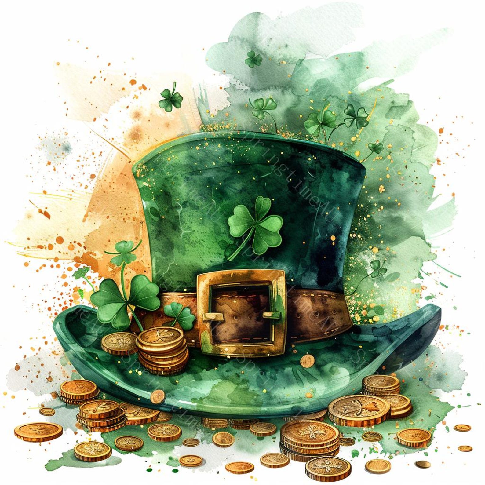 18 Leprechaun Hat Clipart, Green Hat, Saint Patrick's Day, Printable ...