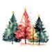 13 Colorful Christmas Tree Clipart, Christmas Graphics, Spruce ...