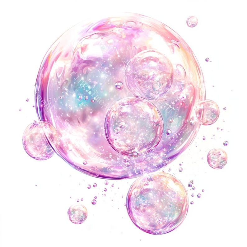20 Pastel Soap Bubbles Clipart, Bubbly Clipart, Fantastic Bubbles ...