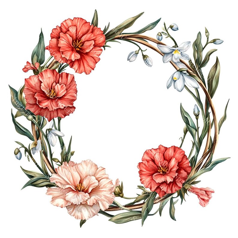 20 Spring Leaves Frames Clipart, Floral Frames Clipart, Greenery ...
