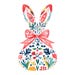 18 Cute Rabbit Easter Clipart, Bunny Easter, Floral Rabbits, Easter ...
