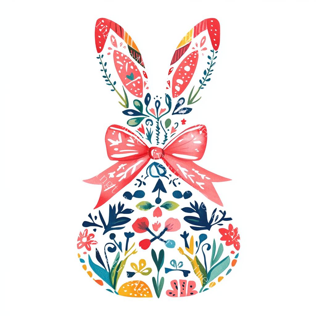18 Cute Rabbit Easter Clipart, Bunny Easter, Floral Rabbits, Easter ...