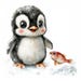 18 Cute Penguin Clipart, Adorable Baby Penguin, Arctic Animal,nursery ...