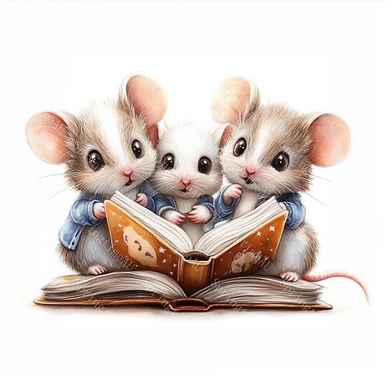 20 Mouse With Books Clipart, Cute Mouse Mouse Bedroom, Mouse Reading ...