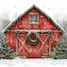 18 Winter Countryside View Clipart, Christmas Cart Barn Village Clipart ...