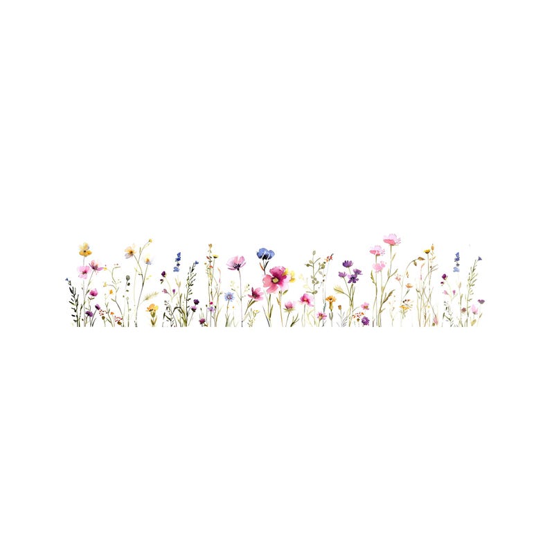 Spring Florals Border - Etsy UK