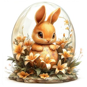 18 Easter Bunny Clipart, Cute Rabbit, Easter Eggs, Spring Clipart ...