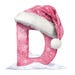 26 Pink Christmas Alphabet Clipart, Santa Letter Frame, Printable ...