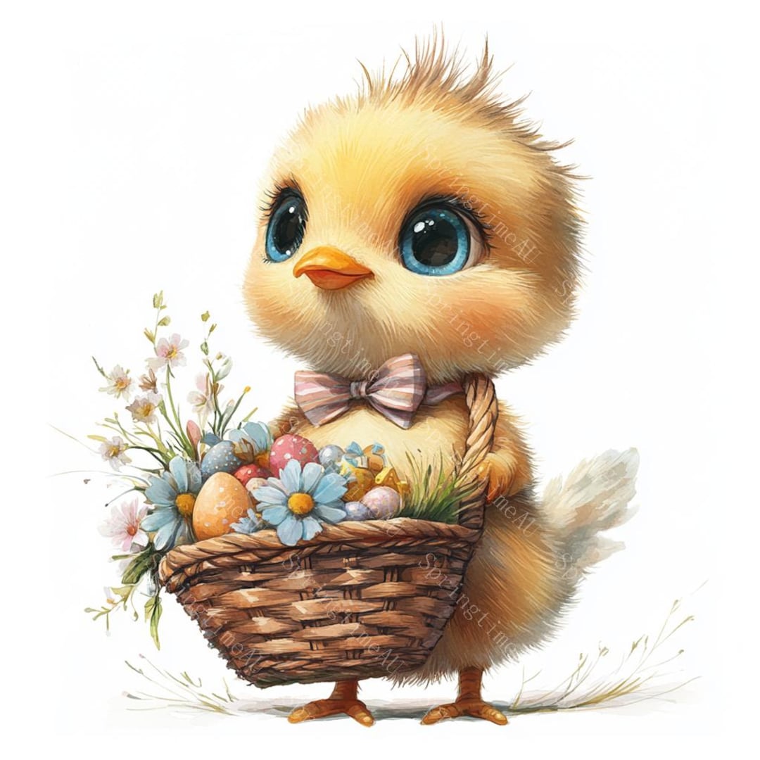 20 Easter Chick Clipart, Baby Chicks Eggs Clipart, Spring Chick ...