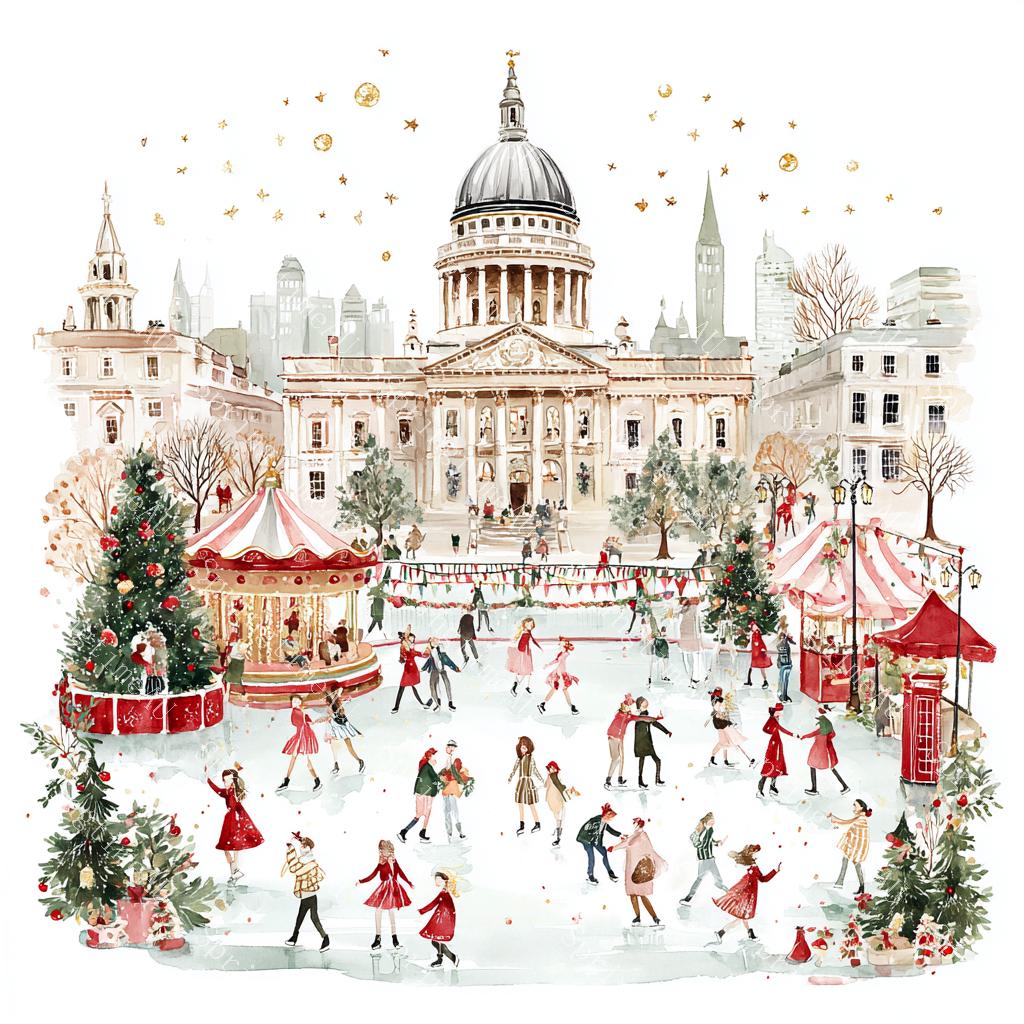 20 Christmas in London Clipart, Winter London, Cute London Travel ...