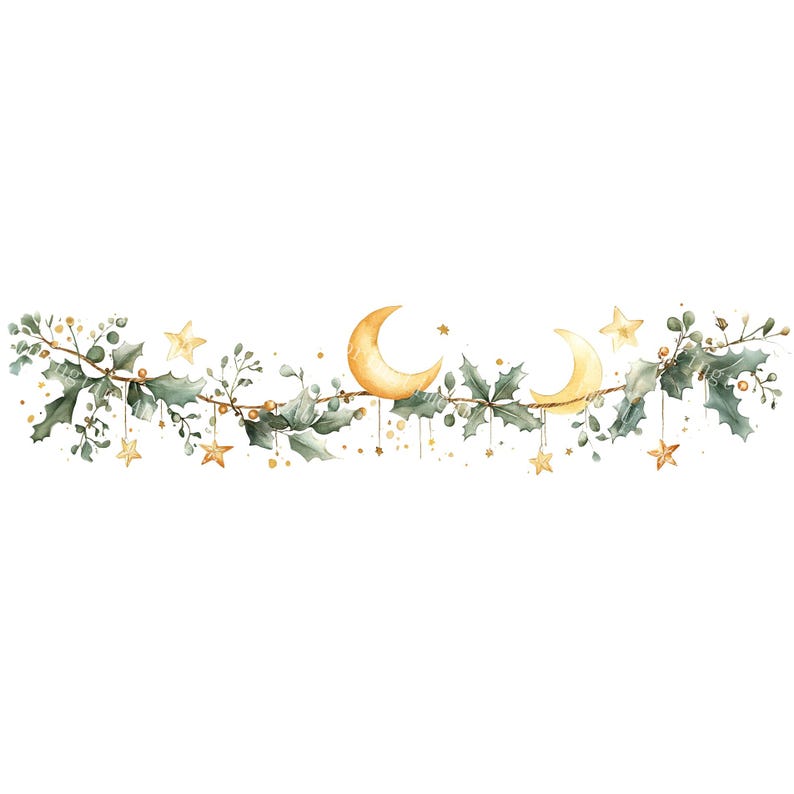 26 Christmas Garland Borders Clipart, Winter Christmas Festive Borders ...
