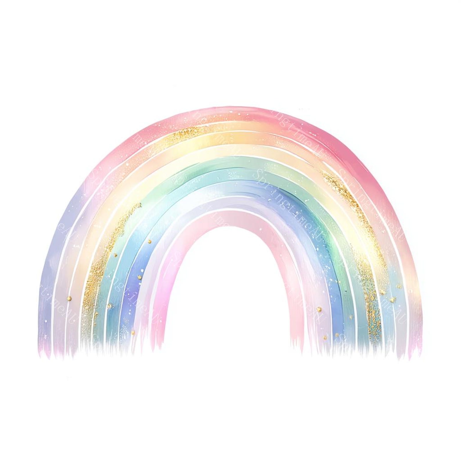 20 Pastel Rainbow Clipart, Various Rainbow Clipart, Nursery Rainbow ...