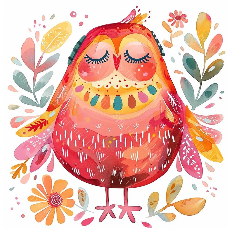 16 Bohemian Style Bird Clipart, Birdfolk Art, Boho Bird, Printable ...