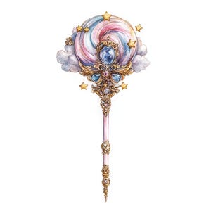 20 Magic Wand Clipart, Princess Wand Clipart, Enchanting Design ...