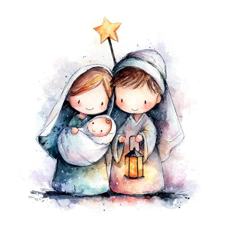 14 Cute Nativity Scene Clipart, Christmas Jesus Birth, Baby Jesus ...