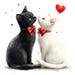 18 Kitten Love Clipart, Romantic Cats Clipart, Love Cats, Printable ...