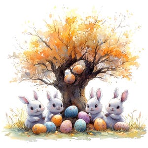 18 Easter Bunny Clipart, Cute Rabbit, Easter Eggs, Spring Clipart ...