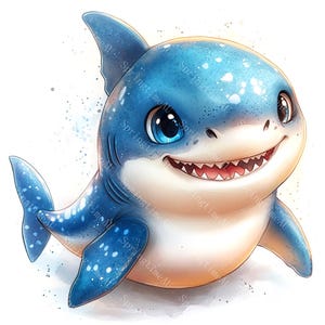 14 Cute Shark Clipart, Cute Baby Shark, Sharks Design, Sea Creatures ...