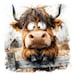 14 Quirky Highland Cow Clipart, Funny Highland Cow, Farm Animal Clipart ...