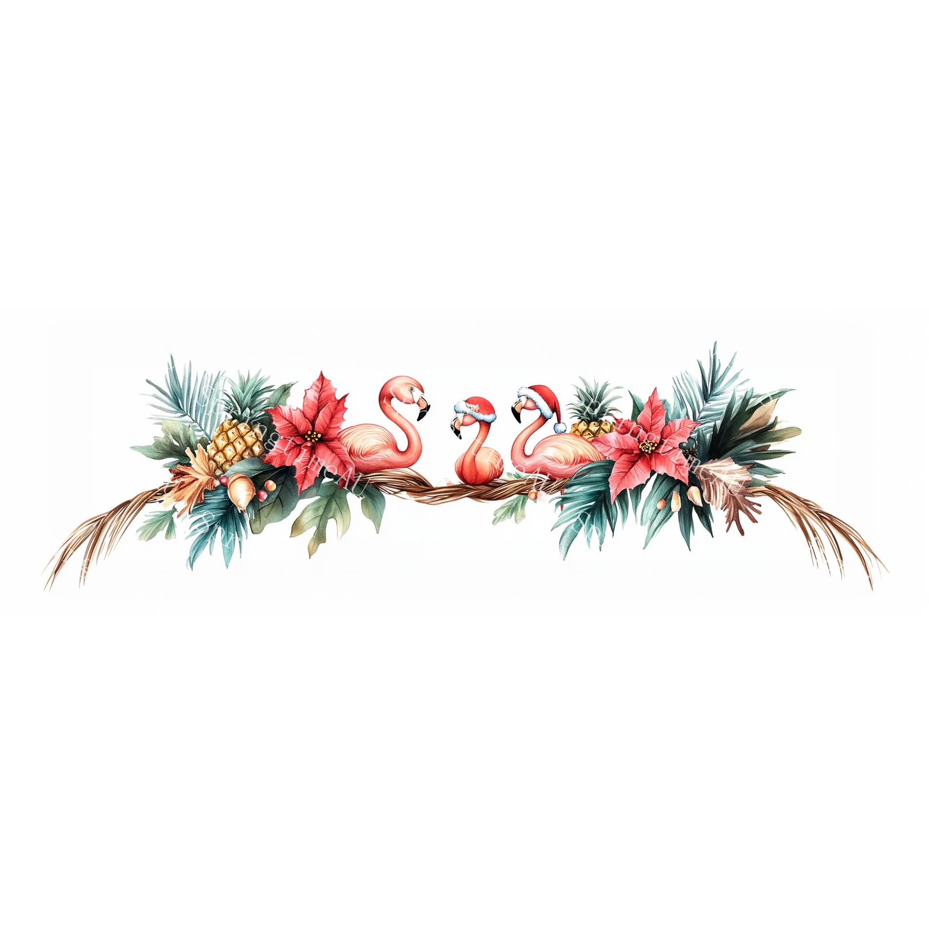 26 Christmas Garland Borders Clipart, Winter Christmas Festive Borders ...