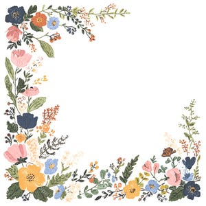 14 Cute Floral Frames Clipart, Floral Frame Borders, Wildflower Frame ...