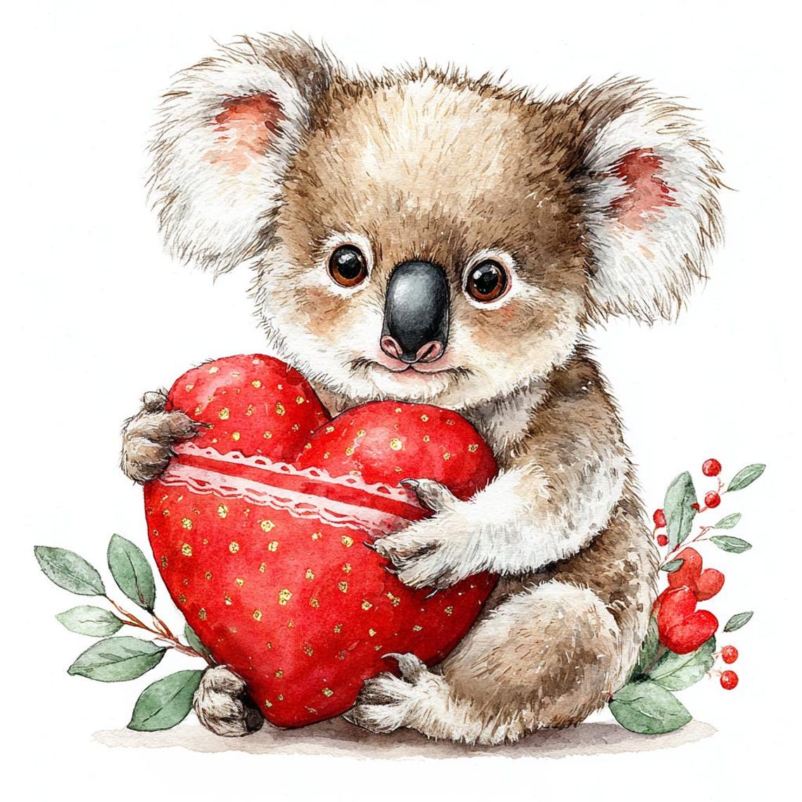 20 Animals Valentine Day Clipart, Love Graphics, Valentines Day ...