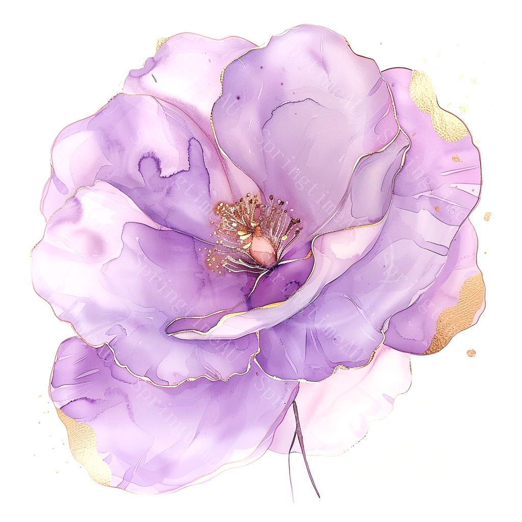 18 Abstract Flowers Clipart, Purple Flower, Dreamy Purple, Flowers ...