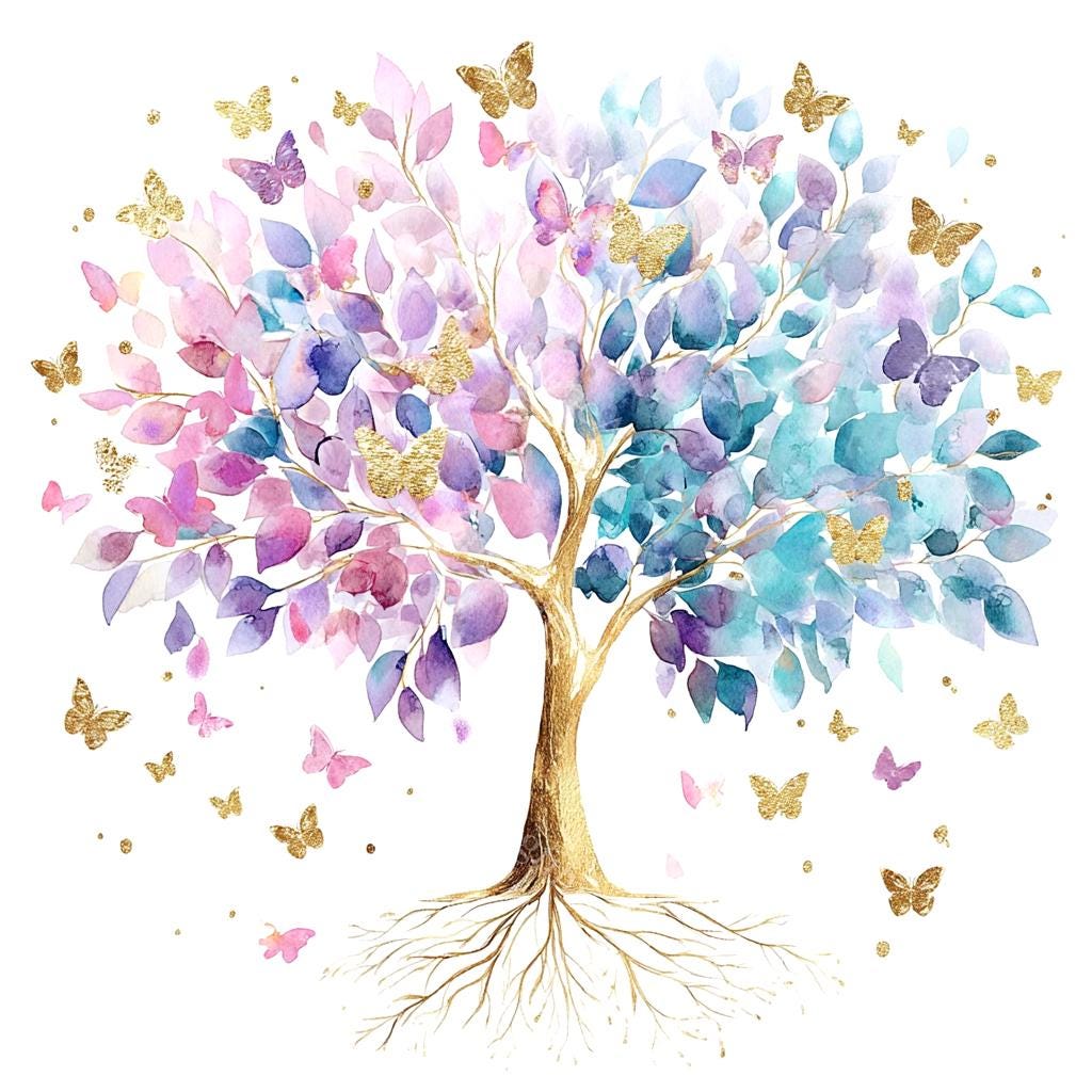 16 Butterfly Tree of Life Clipart, Pretty Butterflies, Printable ...
