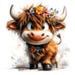 14 Quirky Highland Cow Clipart, Funny Highland Cow, Farm Animal Clipart ...