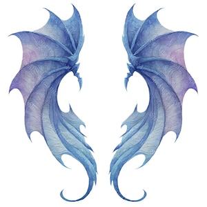 18 Dragon Wings Clipart, Fantasy Wings, Magic Dragon, Celestial Demon ...
