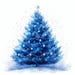18 Blue Christmas Tree Clipart, Christmas Card Making, Christmas ...