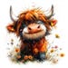 14 Quirky Highland Cow Clipart, Funny Highland Cow, Farm Animal Clipart ...