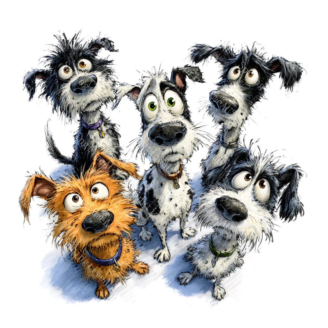 20 Quirky Dogs Clipart, Photo of Dogs, Funny Frazzled Puppy, Cute Puppy ...