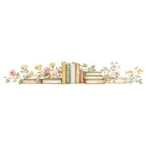20 Pastel Floral Book Borders Clipart, Wildflowers Border Clipart ...