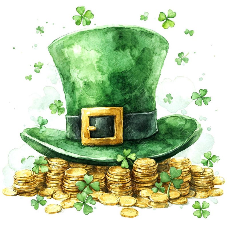 18 Leprechaun Hat Clipart, Green Hat, Saint Patrick's Day, Printable ...