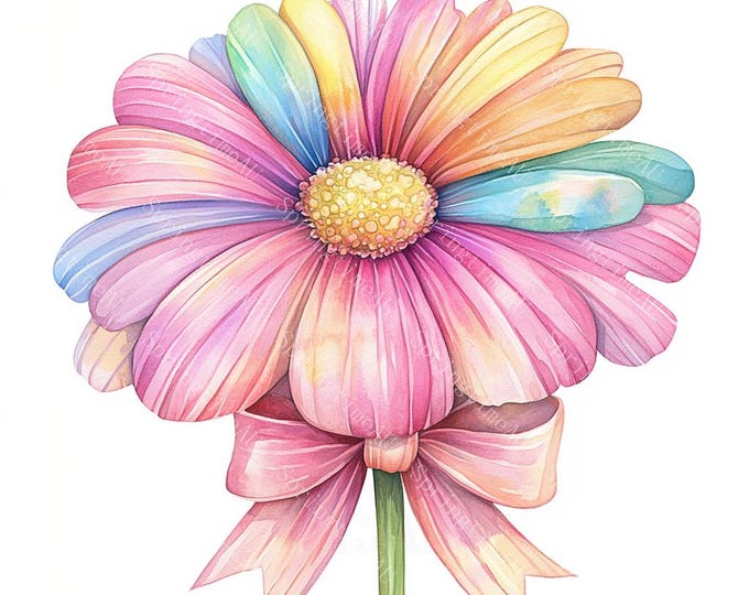 20 Sketched Colored Wildflowers Clipart, Doodle Hand Drawn Flower ...