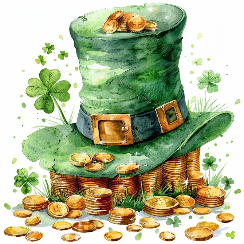 18 Leprechaun Hat Clipart, Green Hat, Saint Patrick's Day, Printable ...