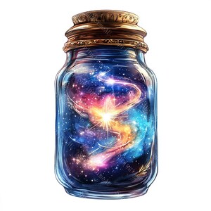 20 Magical Jars Clipart, Fairytale Magic, Fantasy Clipart, Printable ...